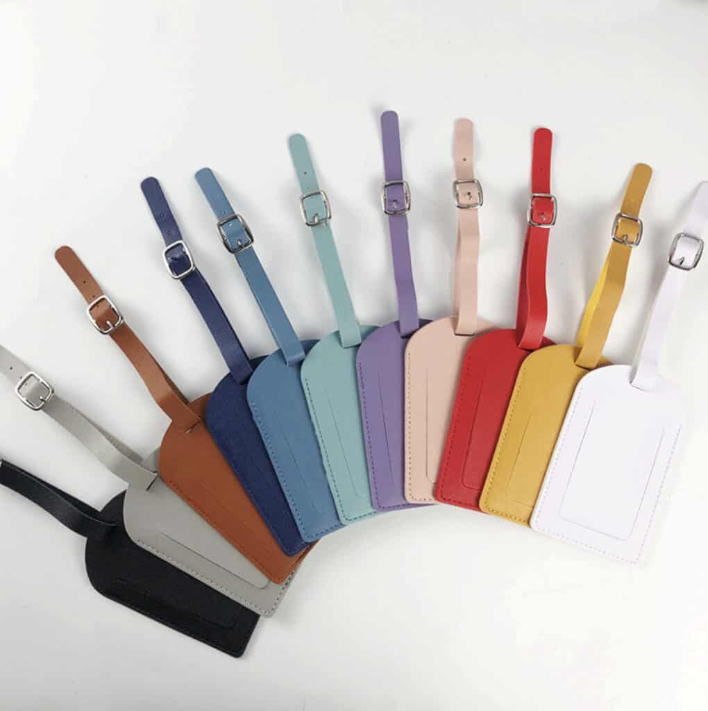 Premium PU Saffiano Leather Customized Luggage Tag/Cardholder