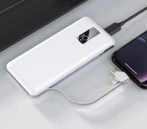 Mobile Power Bank with Built-in 3 Line Cable