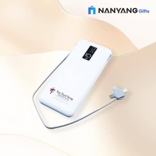 Mobile Power Bank with Built-in 3 Line Cable
