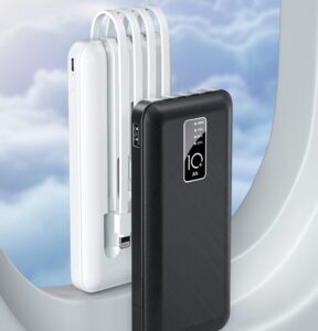 Mobile Power Bank with Built-in 3 Line Cable