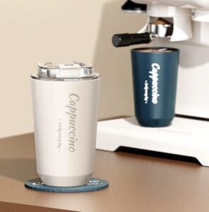 Custom 304 Stainless Steel Double Layer Office Coffee Cup