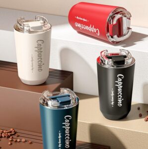 Custom 304 Stainless Steel Double Layer Office Coffee Cup