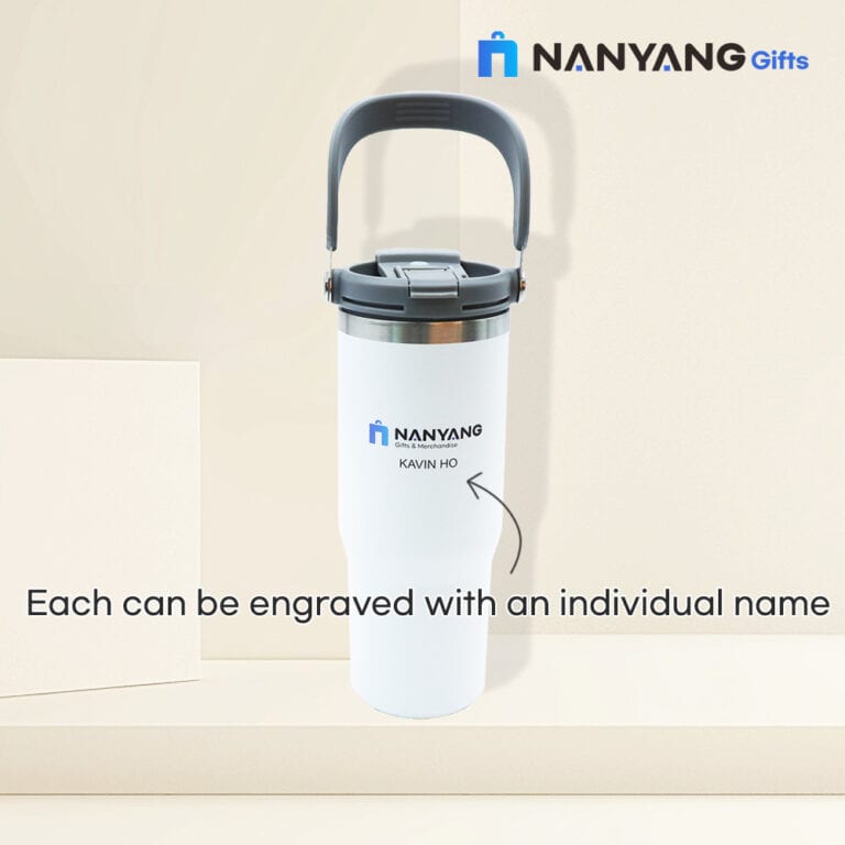 Customisable Logo Flask with Handle Vacuum Insulated Stainless Steel