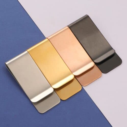 Stainless Steel Money Clip with Logo