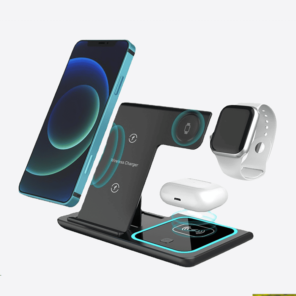 3-in-1 Standing Magnetic Wireless Charger For Phones