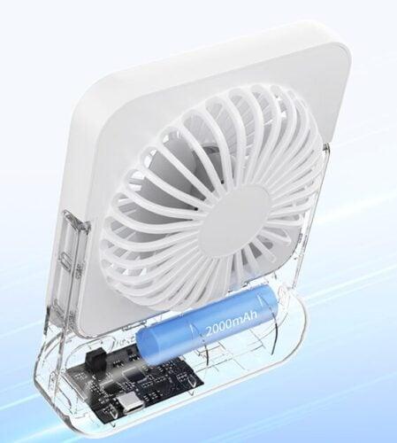 New Foldable Rechargeable Square Desktop Fan ⏐ Travel-Friendly