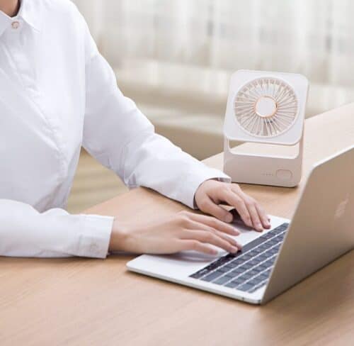 New Foldable Rechargeable Square Desktop Fan ⏐ Travel-Friendly