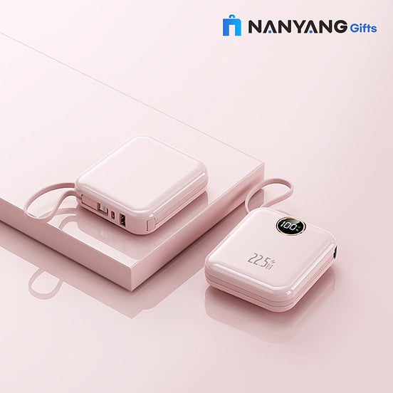 PD 22.5W Fast Charging Dual Line Pastel Mini Powerbank 10000mAh