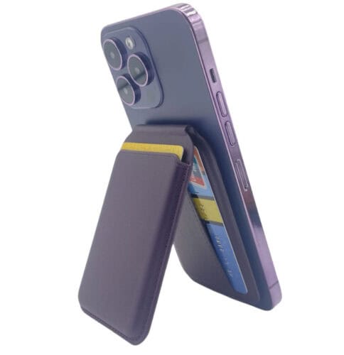 Magnetic Premium PU Leather Phone Stand With Card Slot