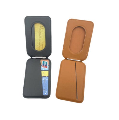 Magnetic Premium PU Leather Phone Stand With Card Slot