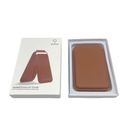 Magnetic Premium PU Leather Phone Stand With Card Slot