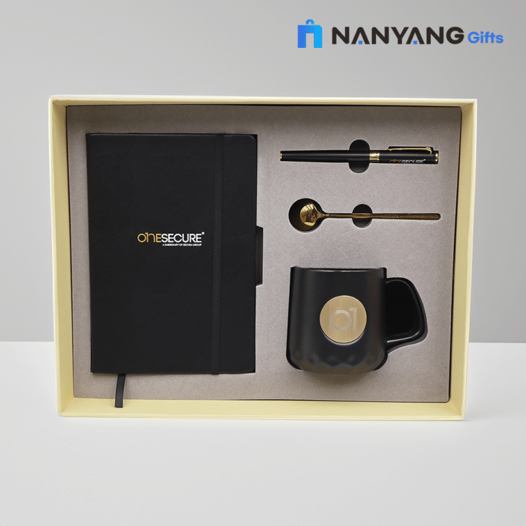 Premium PU Leather Notebook with Mug Pen Gift Set | Gifts